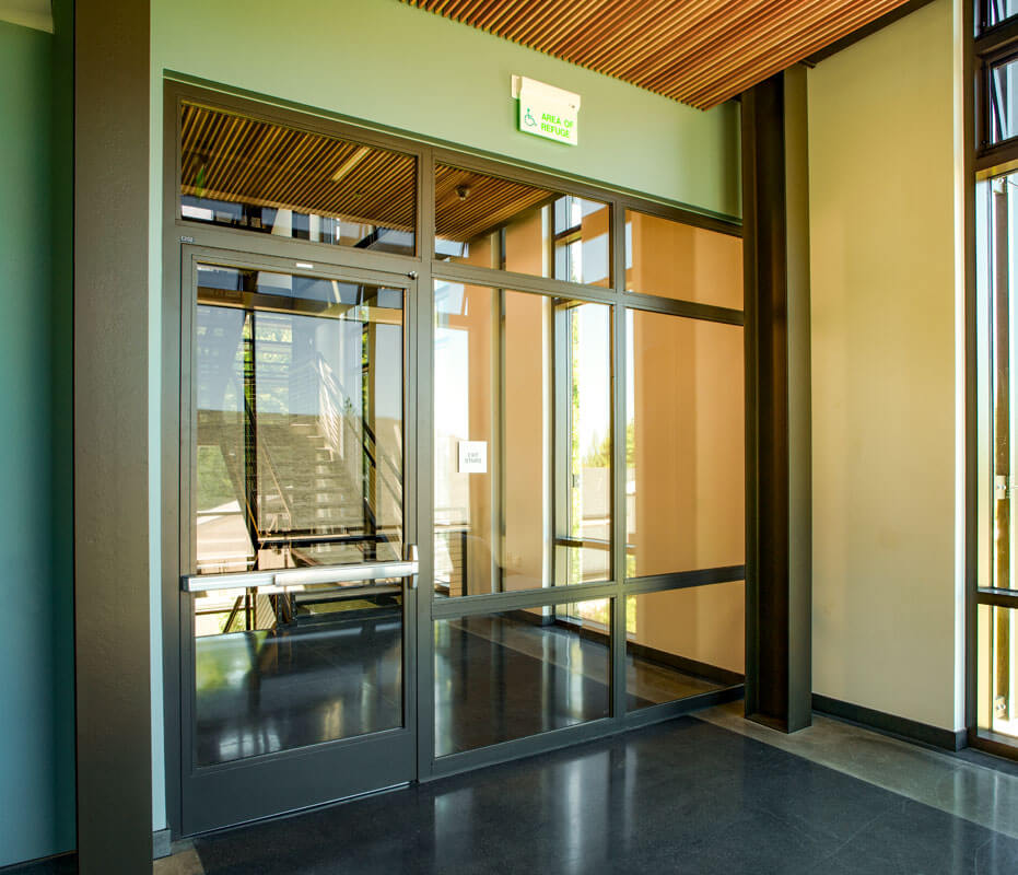 Peninsula College, Maier Hall | Fire-Rated Glass Door Design